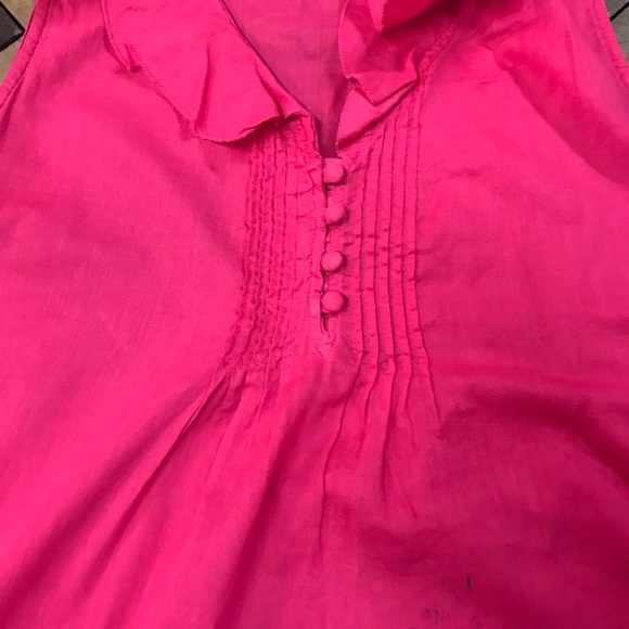 LOFT | Tops | Banded Bottom Cute Pink Tank | Poshmark